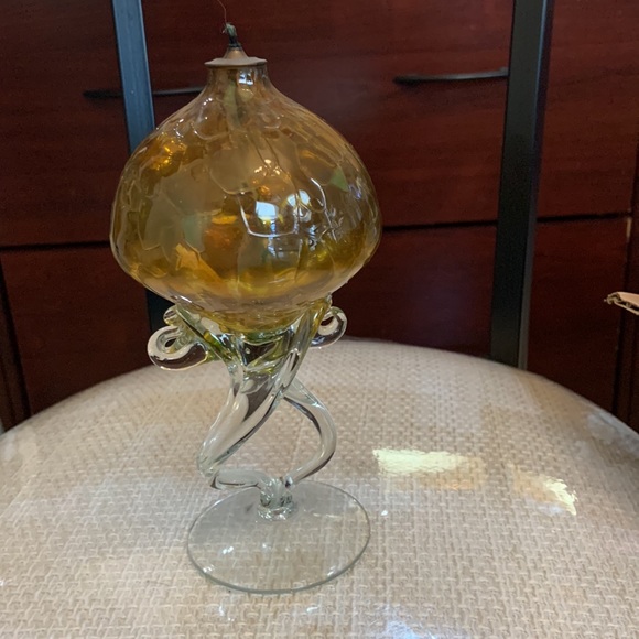 jozefina Krosno | Art | Vintage Jozefina Krosno Art Glass Oil Lamp Hand ...